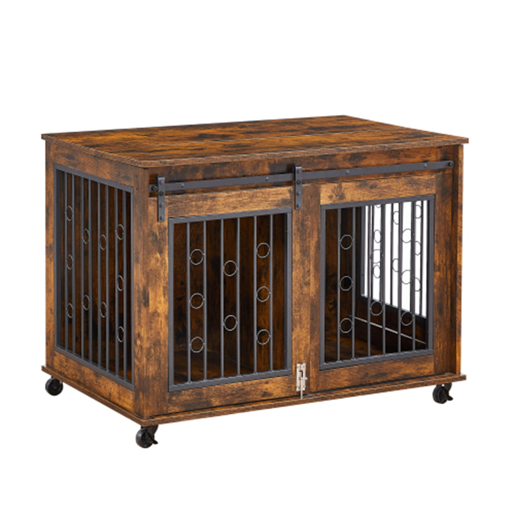 Tucker Murphy Pet™ Sliding Door Dog Cage with Partition for Two Puppies ...