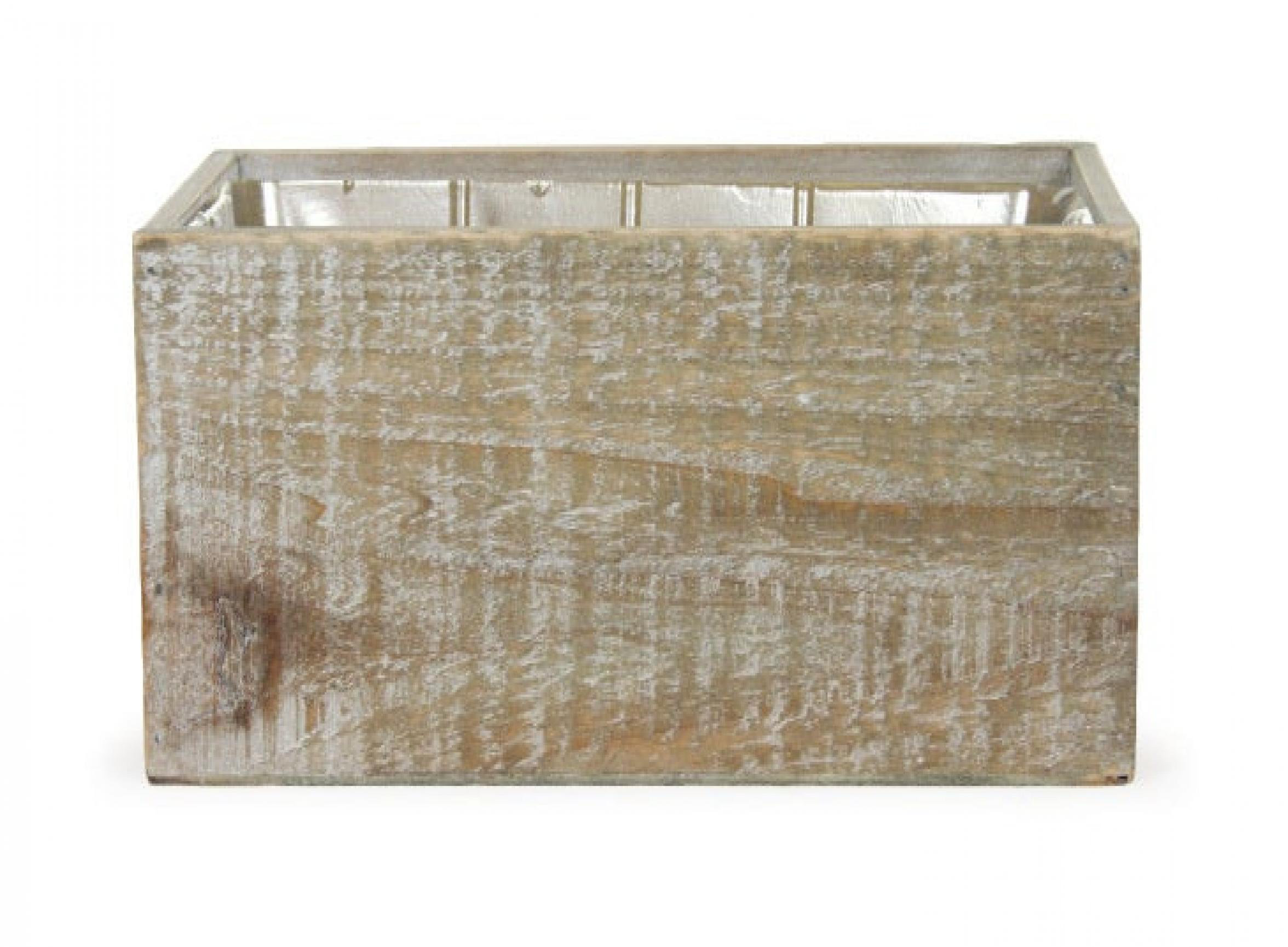 Gracie Oaks Aged Look Rectangular Wood Box Planter - Wayfair Canada
