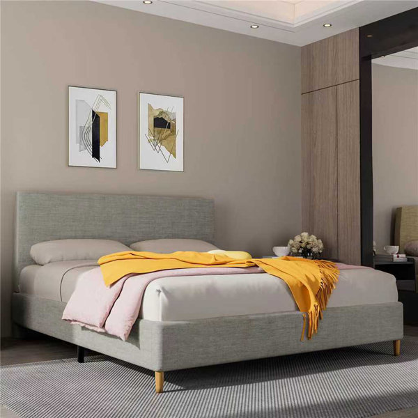 Latitude Run® Maubara Upholstered Unfinished Platform Bed | Wayfair