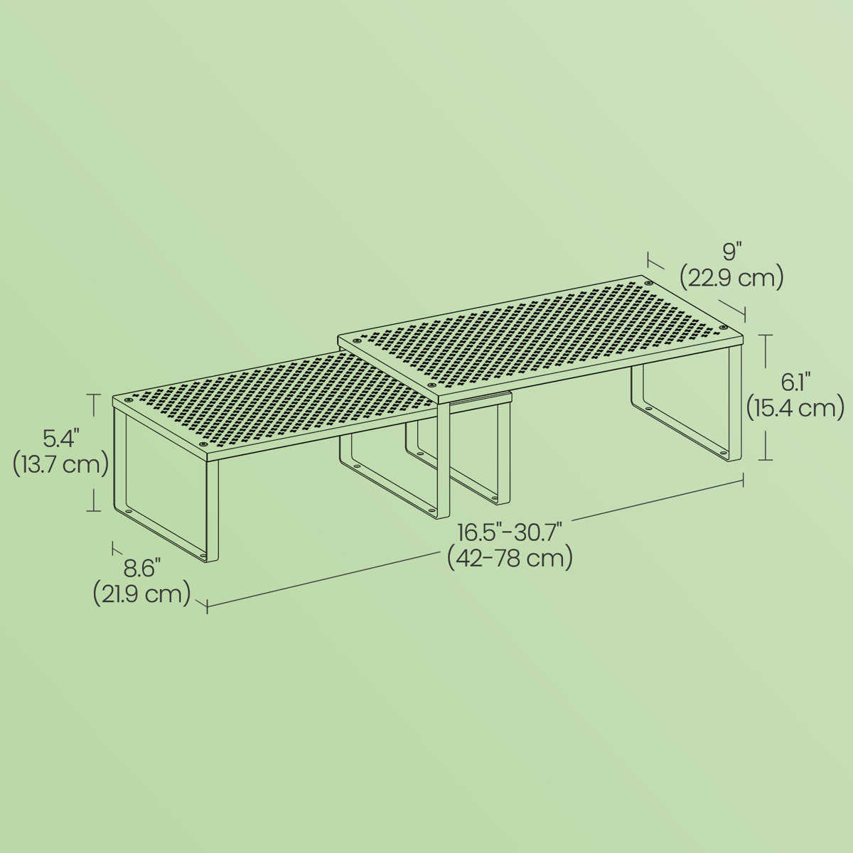 Rebrilliant Stackable Cabinet Organizer Shelf (Set Of 2) | Wayfair
