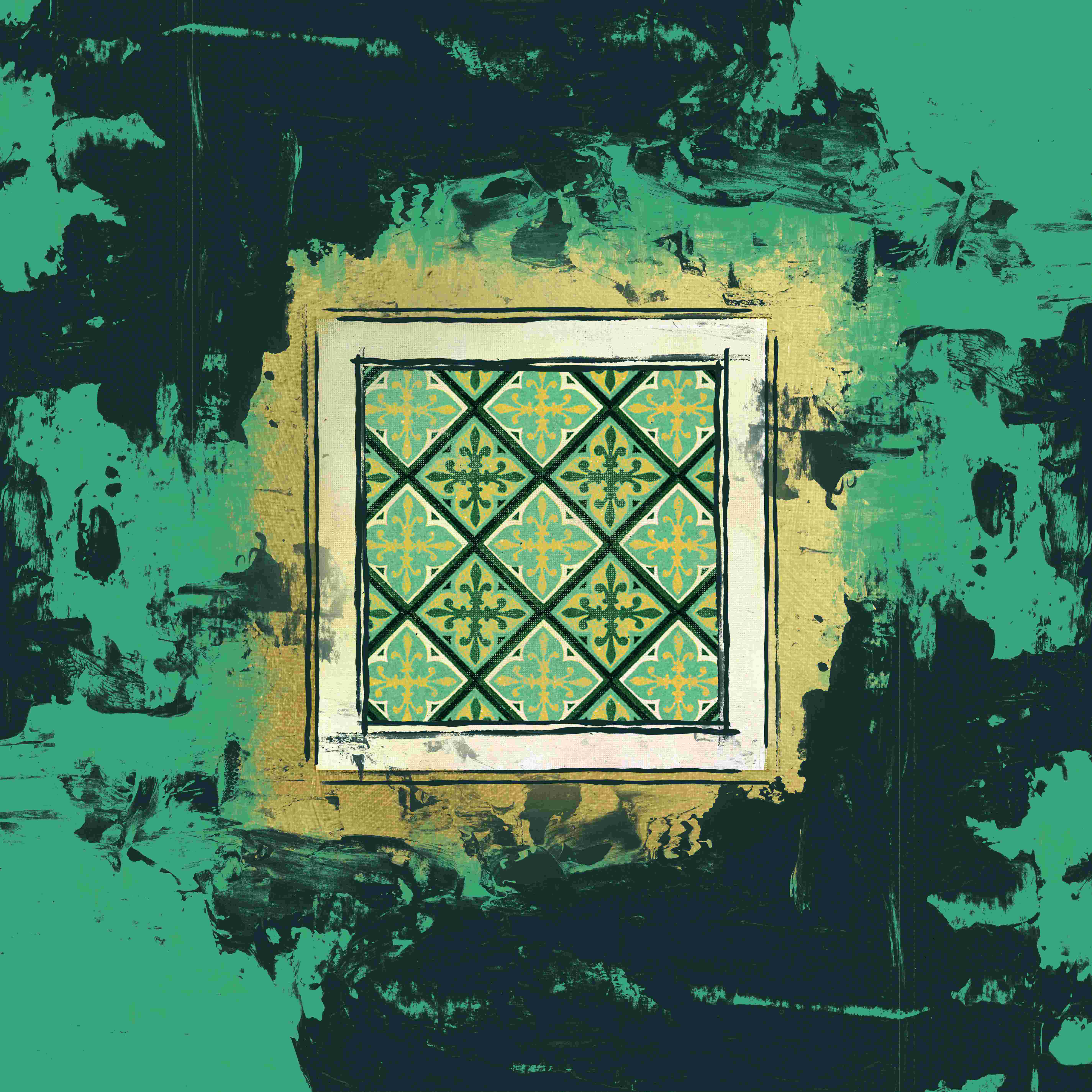 Winston Porter Painted Tealy Tiles 1 - Wayfair Canada