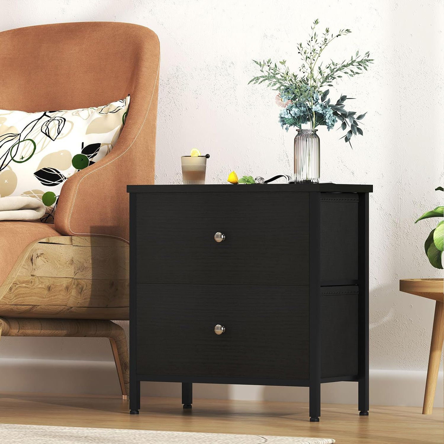 Ameriwood Nightstand 2 Drawer for Bedroom - Wayfair Canada