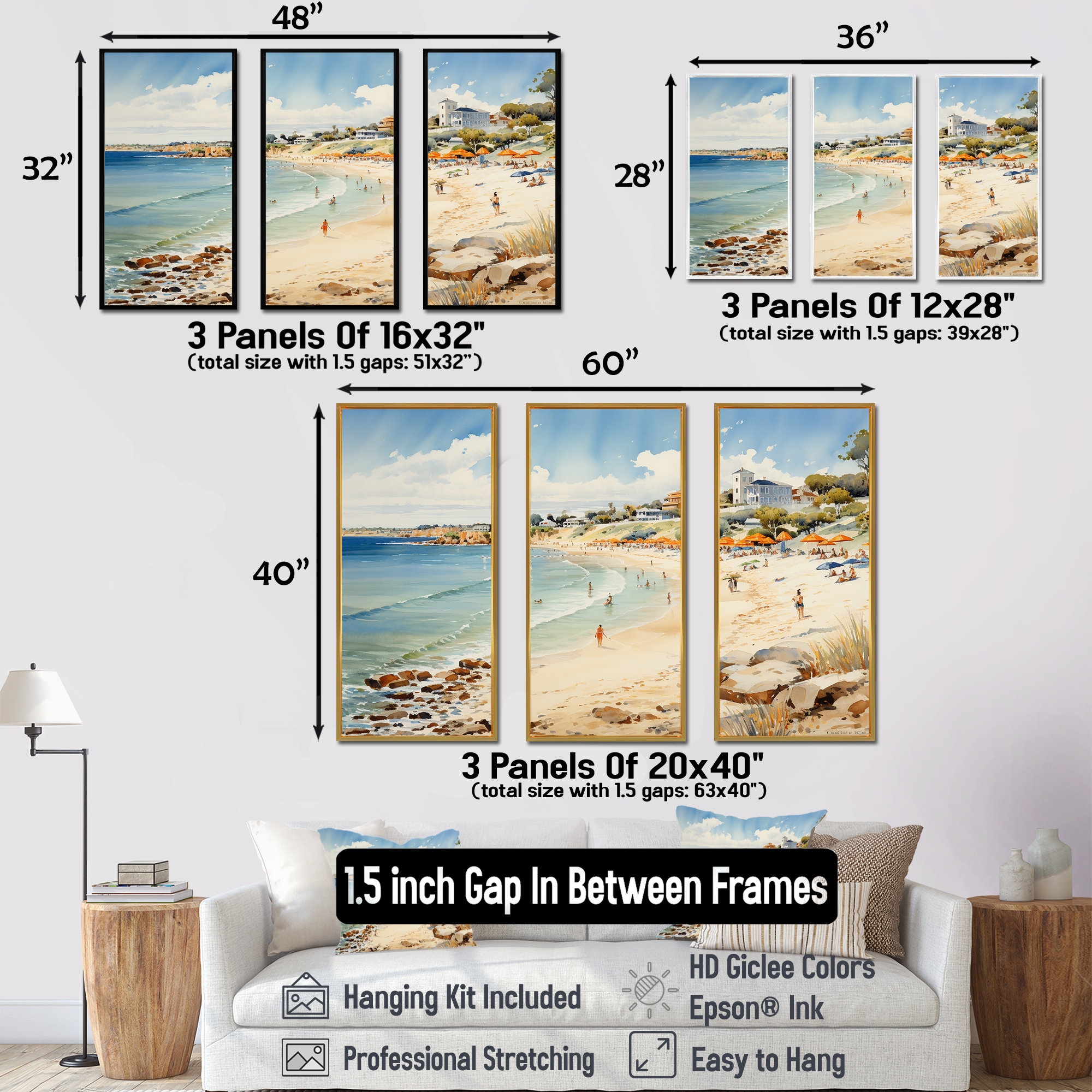 Beachcrest Home™ Vintage Beach Day Tranquility II - Coastal Beach Sand ...