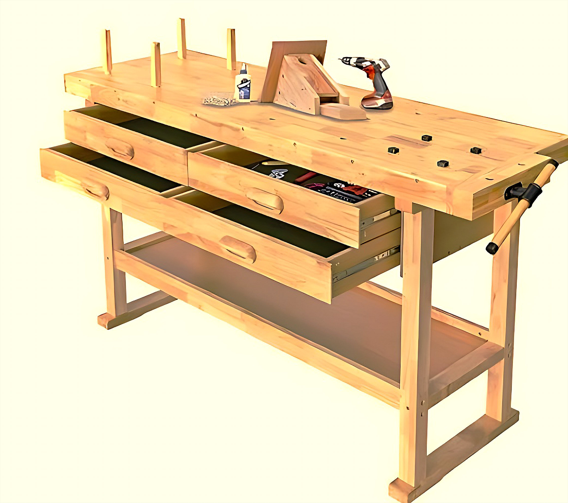 WFX Utility™ 64.5" W Wood Top Workbench | Wayfair