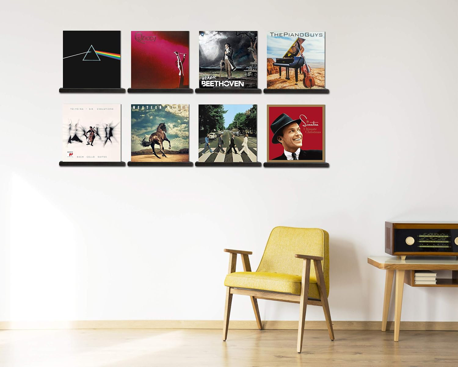 Ebern Designs Shelves Set Of 8 - Vinyl Shelf - Records Display - Record ...