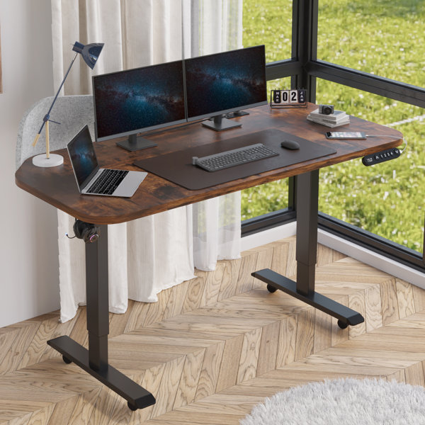 Inbox Zero 63'' Height Adjustable Standing Desk | Wayfair