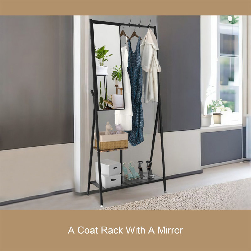 17 Stories Phemia Aluminum Freestanding 3 - Hook Coat Rack | Wayfair