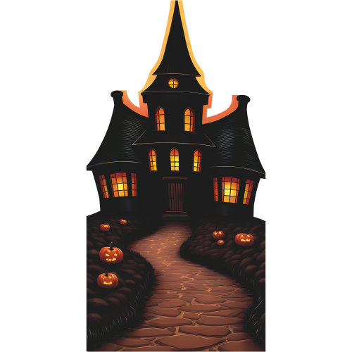 Wet Paint Printing SP13489 Halloween Haunted House Pumpkin Jack O ...