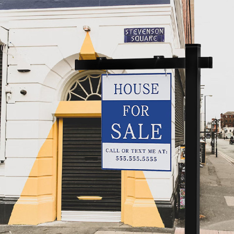 InQRacer Vinyl PVC Real Estate Sign Post - Wayfair Canada