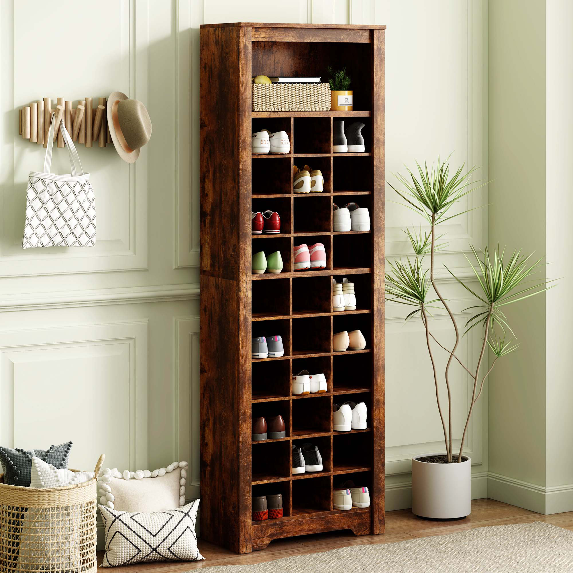 Millwood Pines ON-TREND Stylish Design 30 Shoe Cubby Console | Wayfair