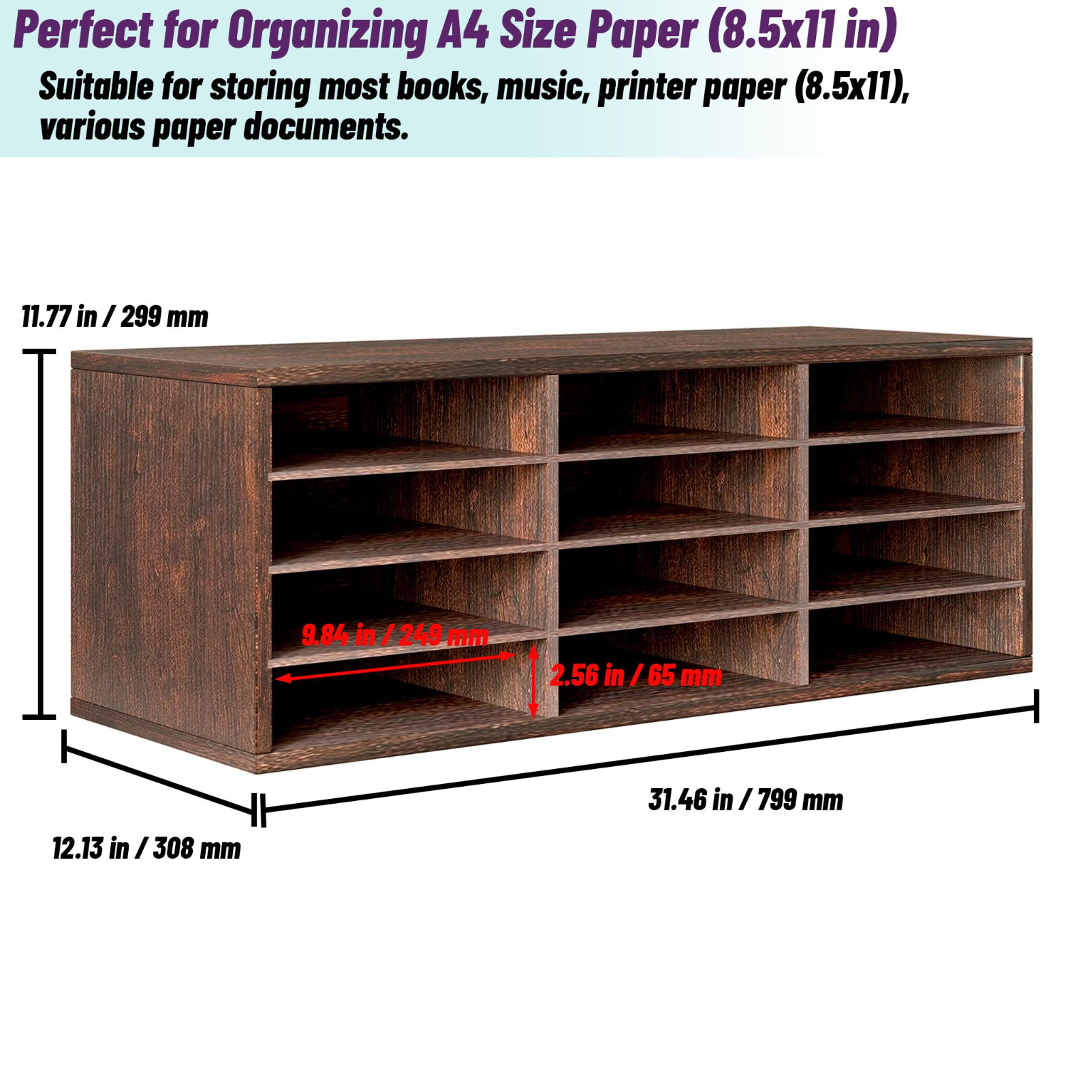 Ophelia & Co. 12 Drawers Wood Desk Organizers And Accessories, Wrapping ...