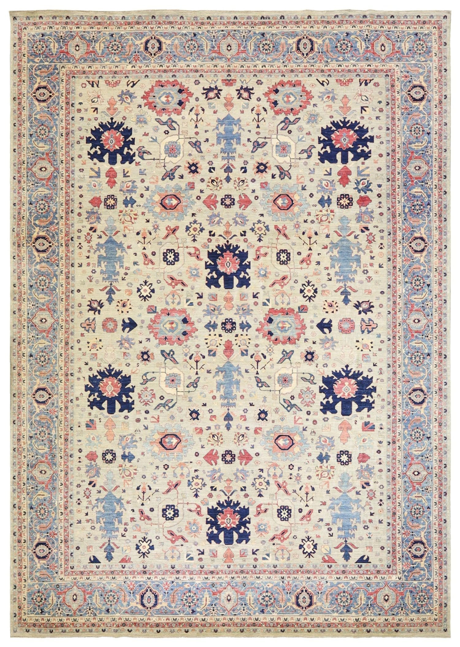 Landry & Arcari Rugs and Carpeting New Afghani Harshang Wool On Cotton ...
