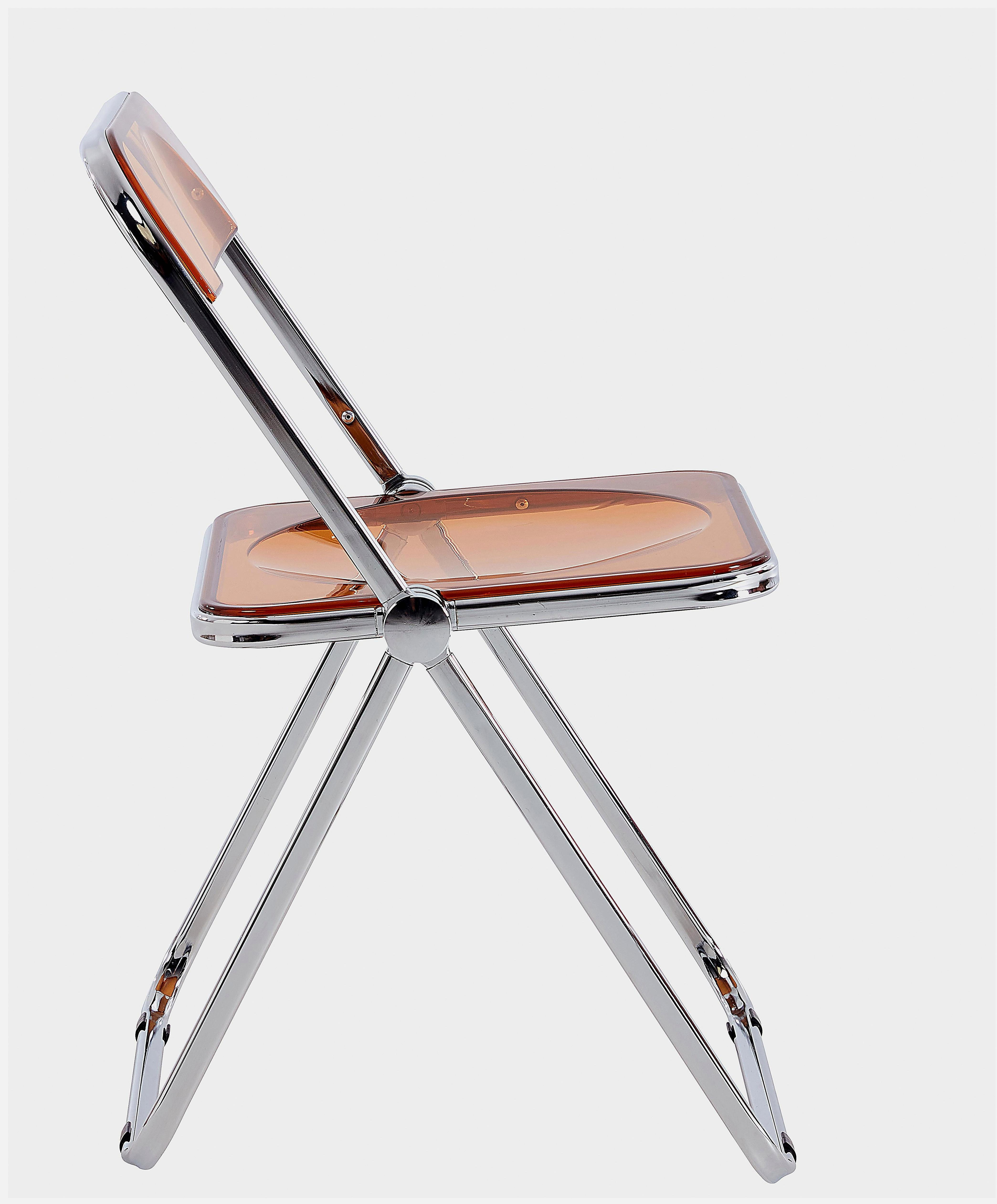 Winston Porter Yellow transparent folding chair chair computer living ...