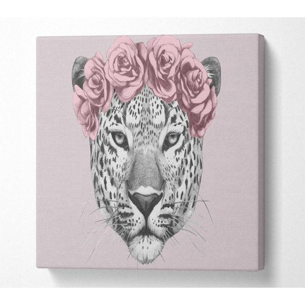 Latitude Vive Calcidon The Rose Head Leopard - Wrapped Canvas Print ...