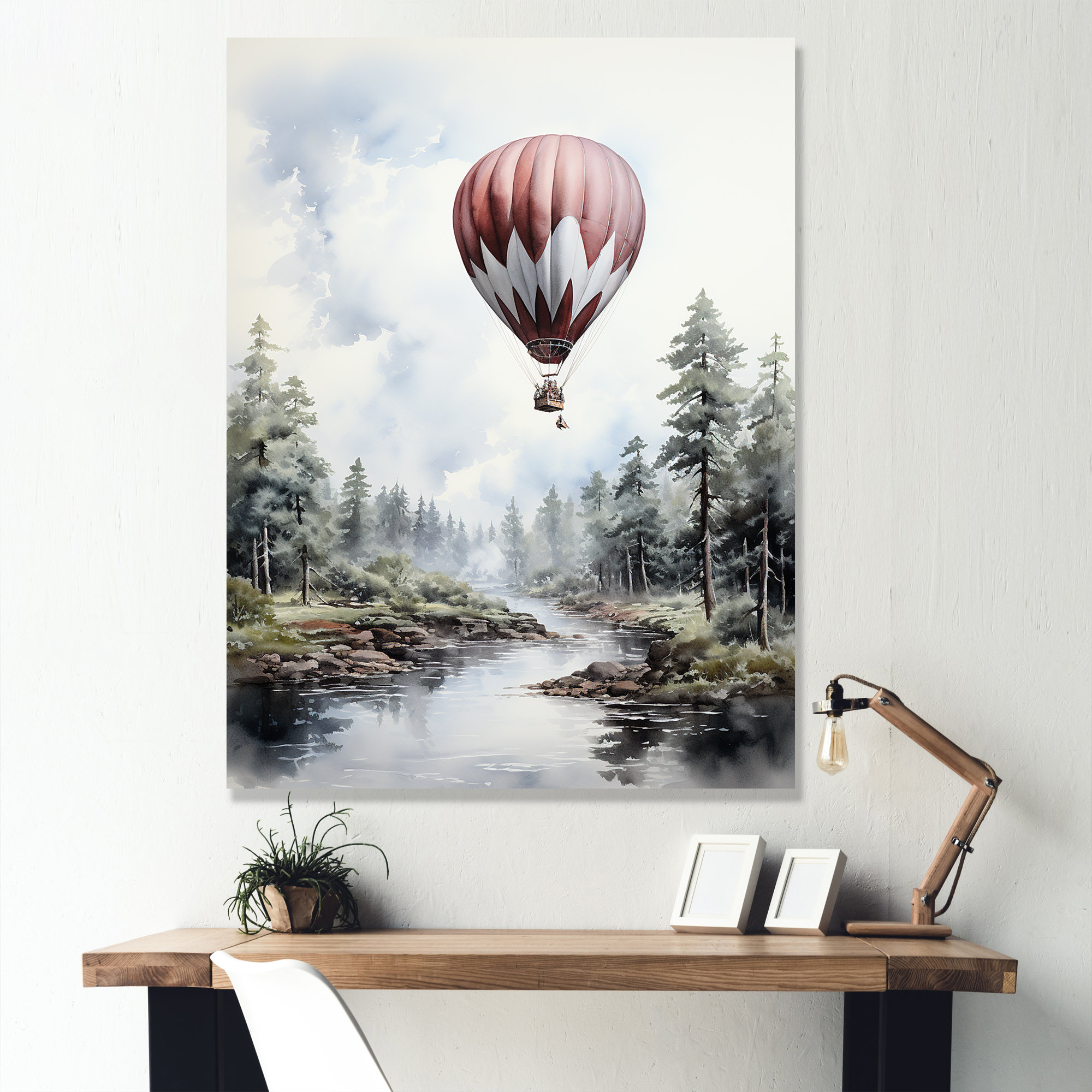 George Oliver Monochrome Forest Balloon Flight | Wayfair