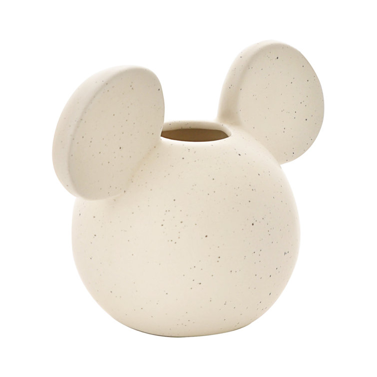 Disney Mickey Head Vase Natural Speckle | Wayfair.co.uk