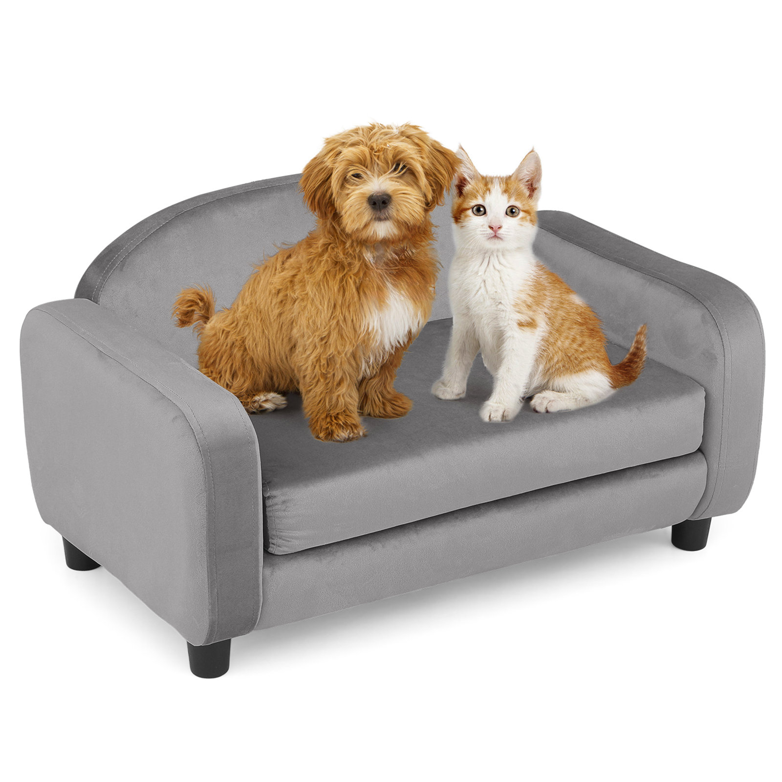 Tucker Murphy Pet™ Pet Sofa Bed Pet Couch with Removable Cushion for ...