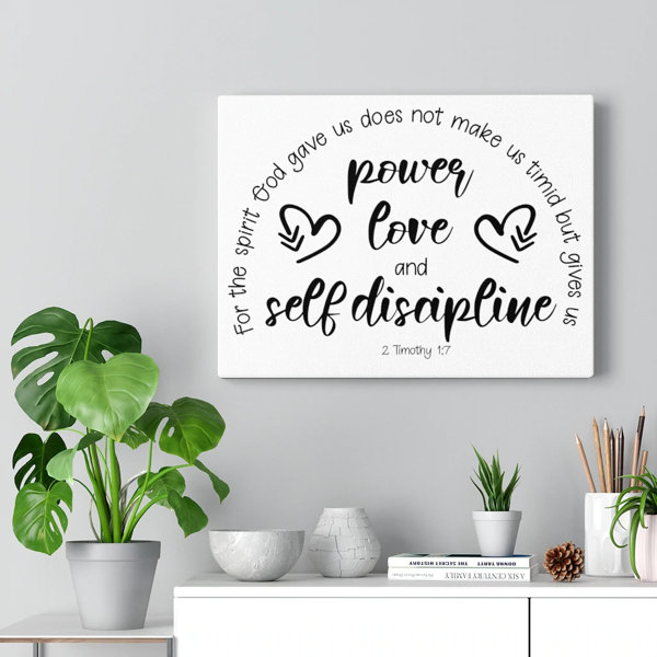 Blue Elephant Love And Self Discipline - Wrapped Canvas Art Prints ...