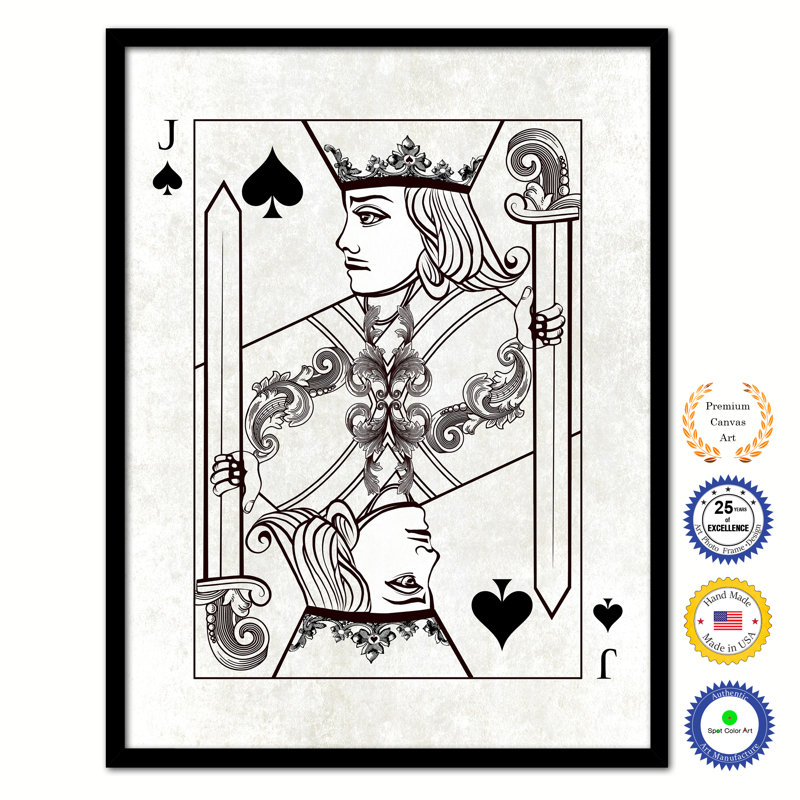 Trinx One Eye Jack Spades Poker Decks of Vintage Cards Print on Canvas ...