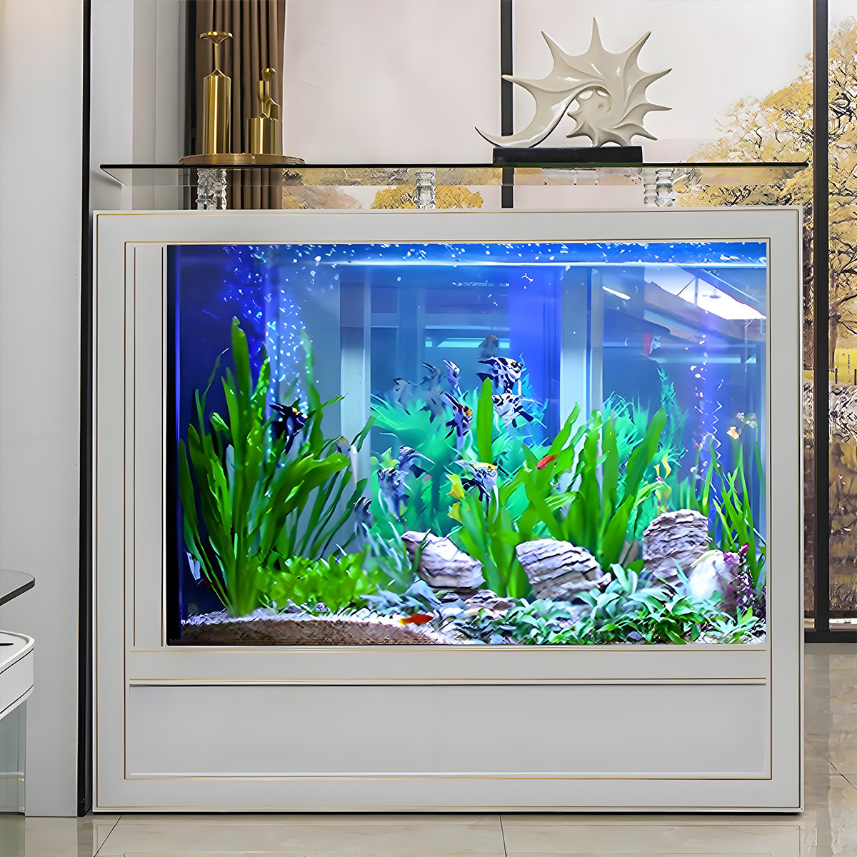 Wrought Studio™ 47.24"Minimalist White Thermostatic Floor-Standing All ...