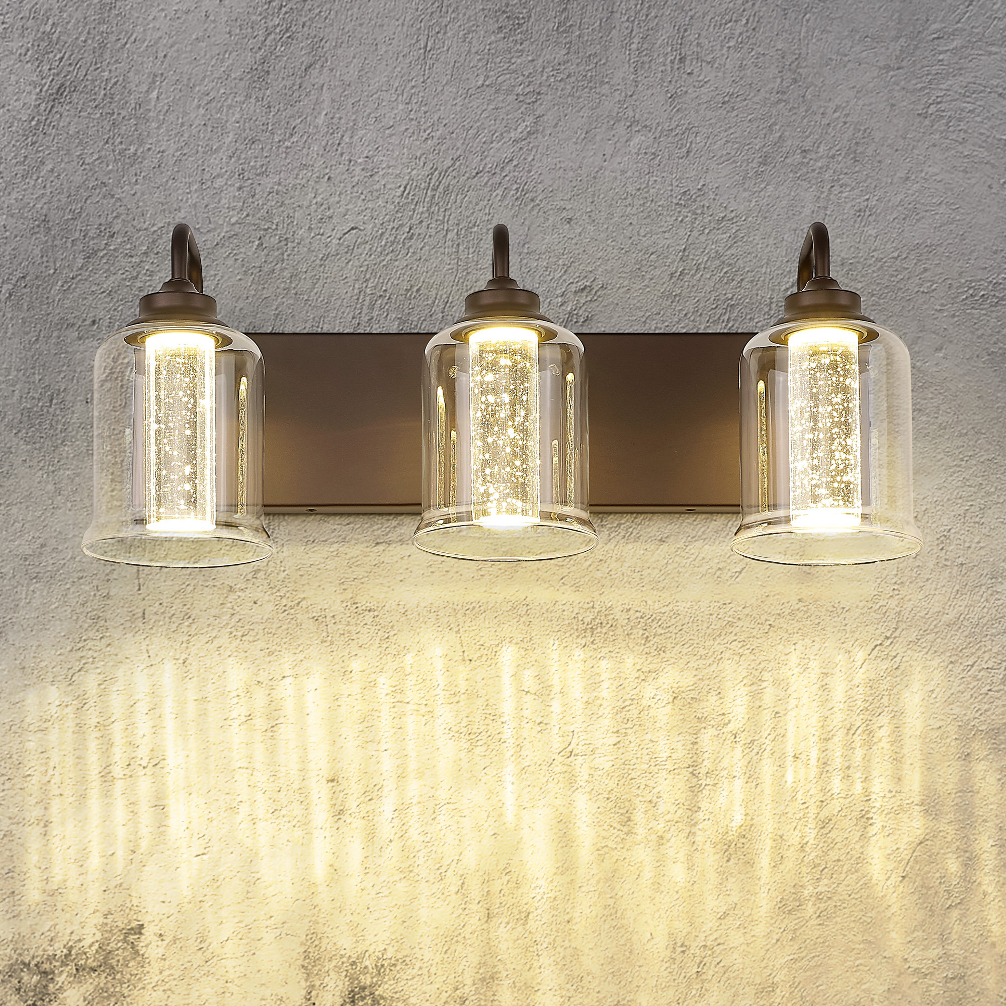 Willa Arlo™ Interiors 3 - Light Dimmable LED Vanity Light With Glass ...