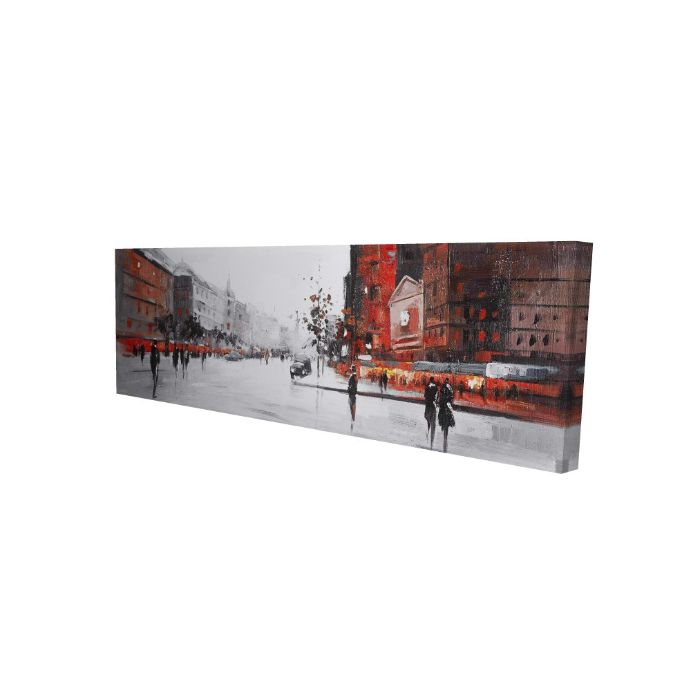 Lark Manor™ Classic Street Scene Gray Canvas | Home Decor Wall Art ...