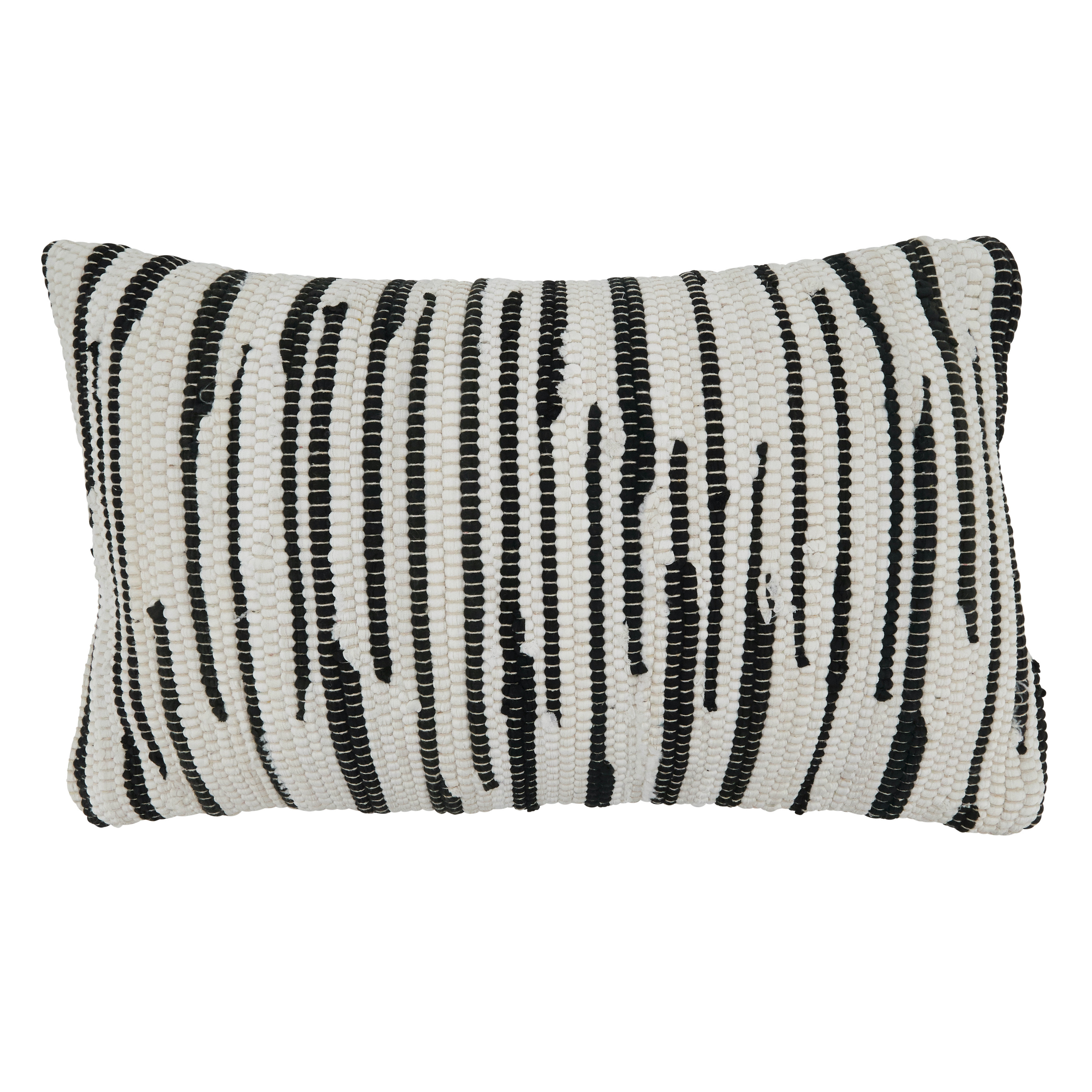 Saro Zèbre Chindi Collection Striped Lumbar Pillow | Wayfair