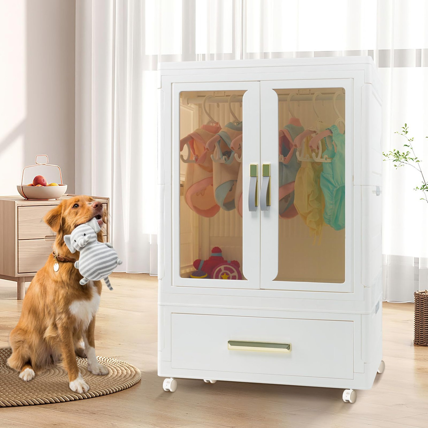 Tucker Murphy Pet™ Pet Wardrobe Closet, Dog Closet - Stackable Storage ...