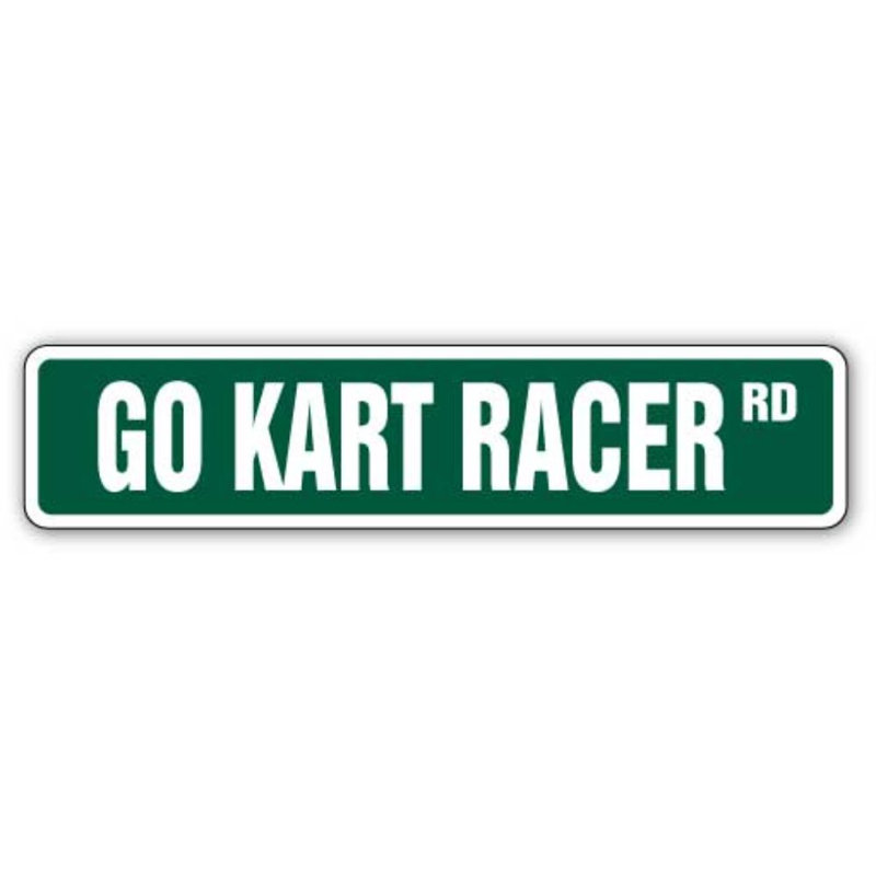 SignMission Go Kart Racer Street Sign Go-Karts Racing Parts Cart Carts ...