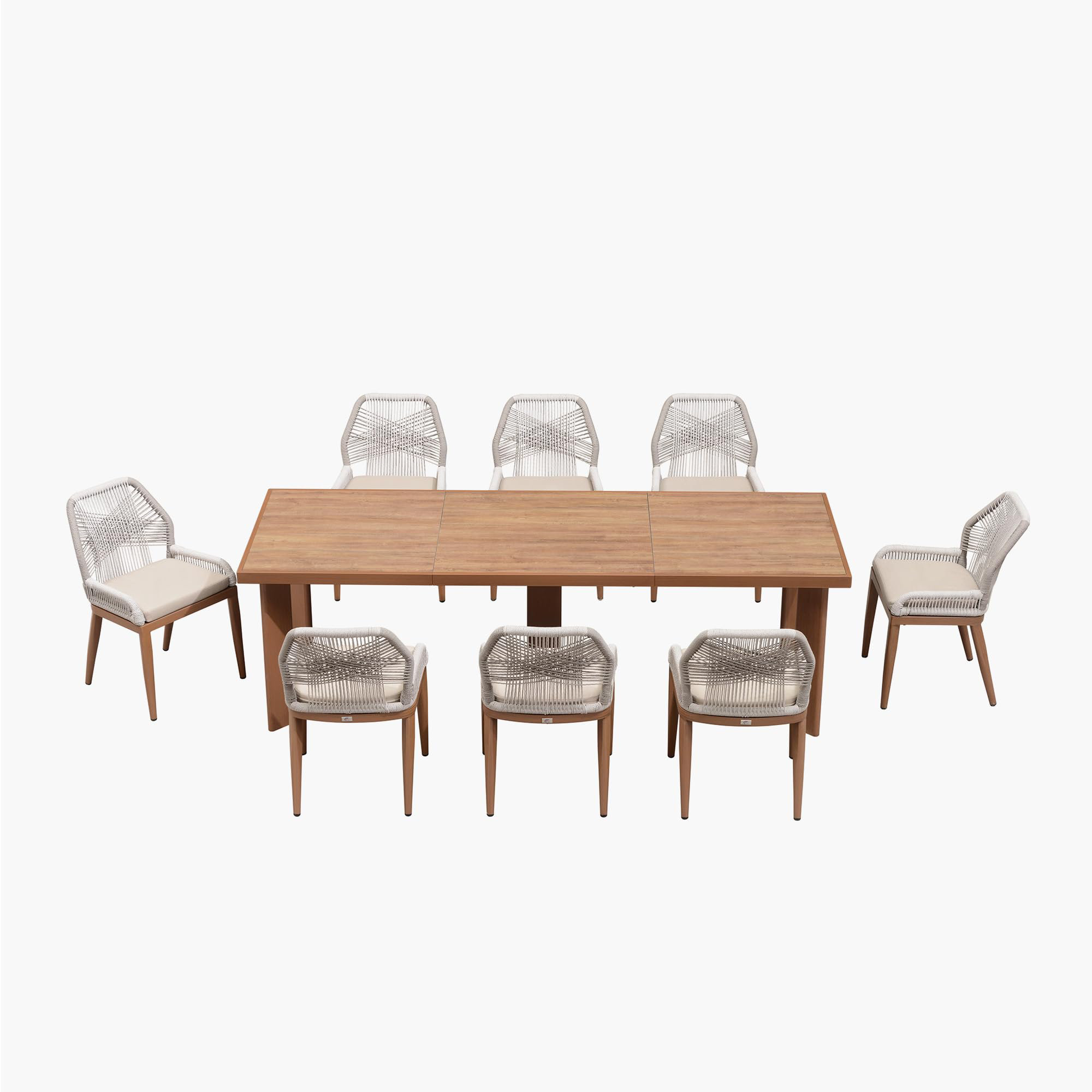 Corrigan Studio® Corrigan Studio Dining Set Patio Metal Rectangular ...