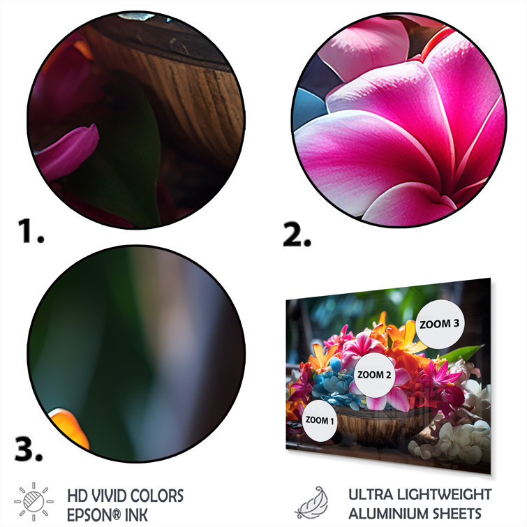 Bay Isle Home Hawaii Aloha Spirit - Floral Metal Wall Art Prints Set ...