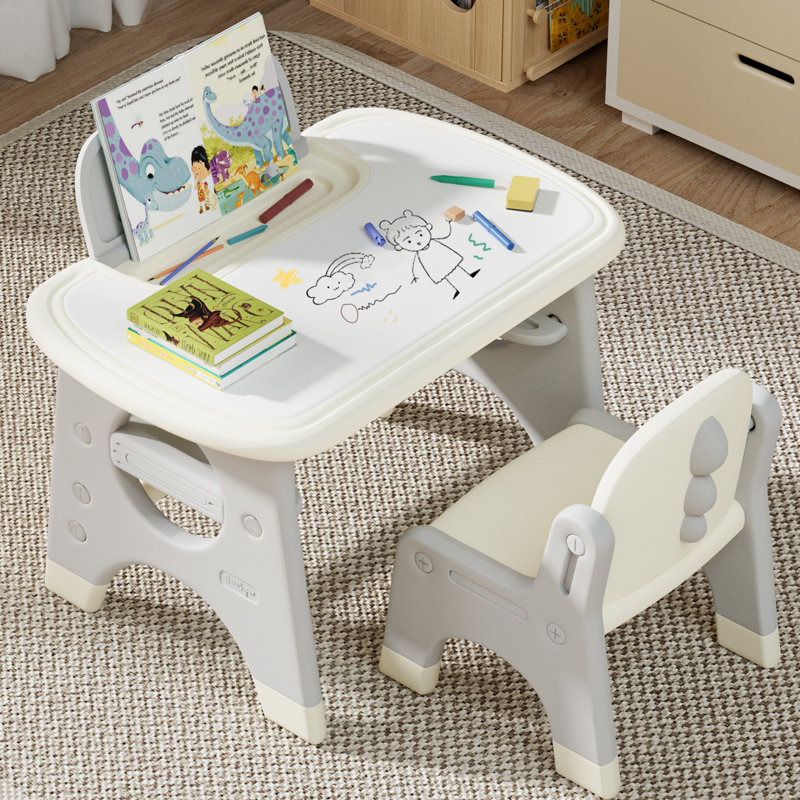 Benarita Kids 2 Piece Play / Draw Table and Chair Set "& Reviews" | Wayfair
