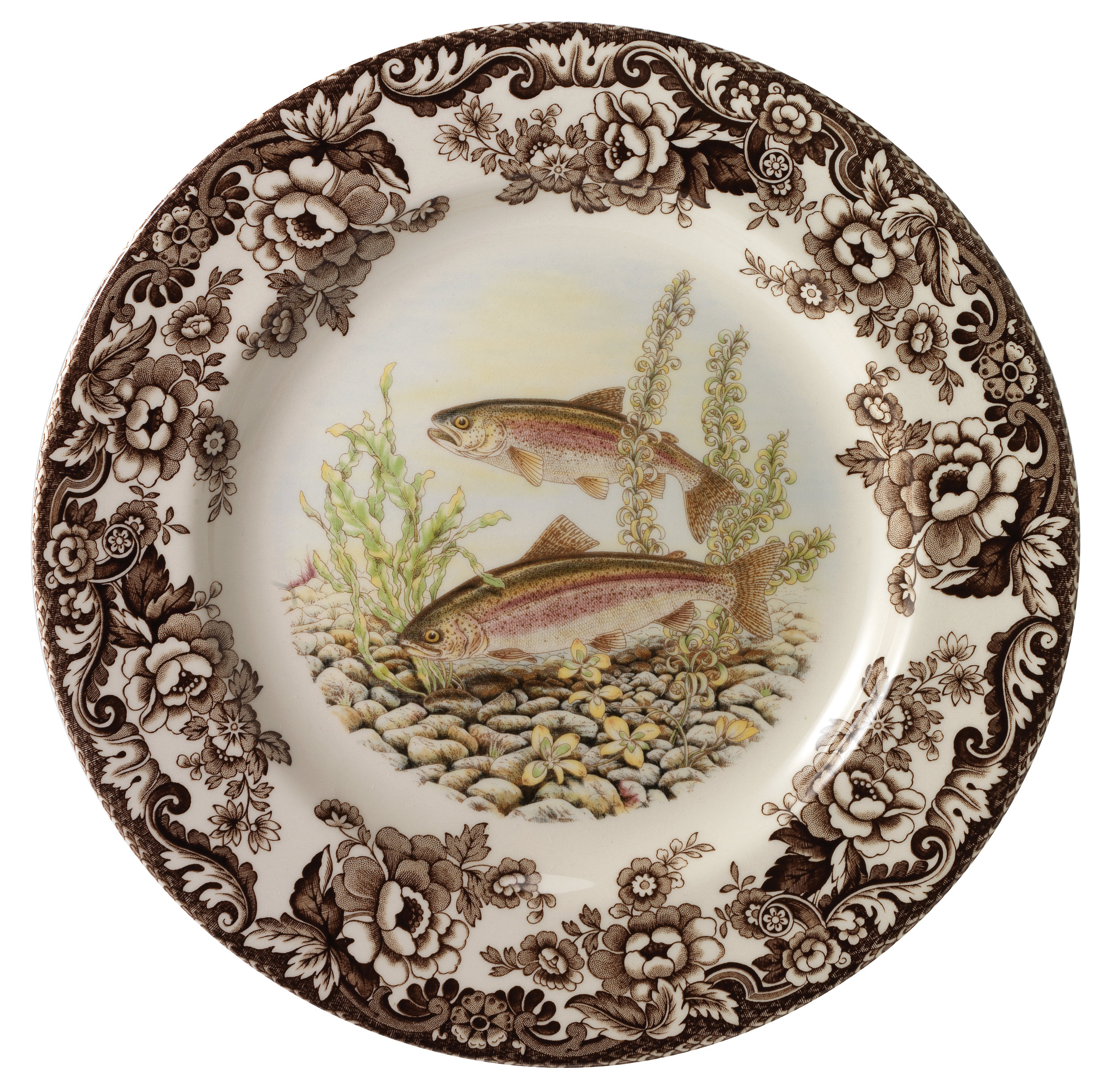 Spode Woodland Fish Dinner Plate 10.5" Trout | Wayfair