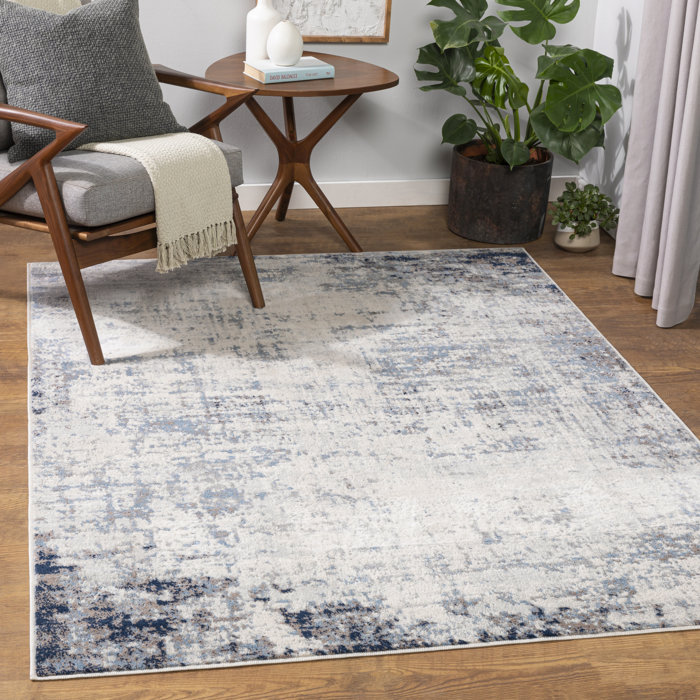 Trent Austin Design® Magallanes Performance Blue/Light Gray/White Rug ...