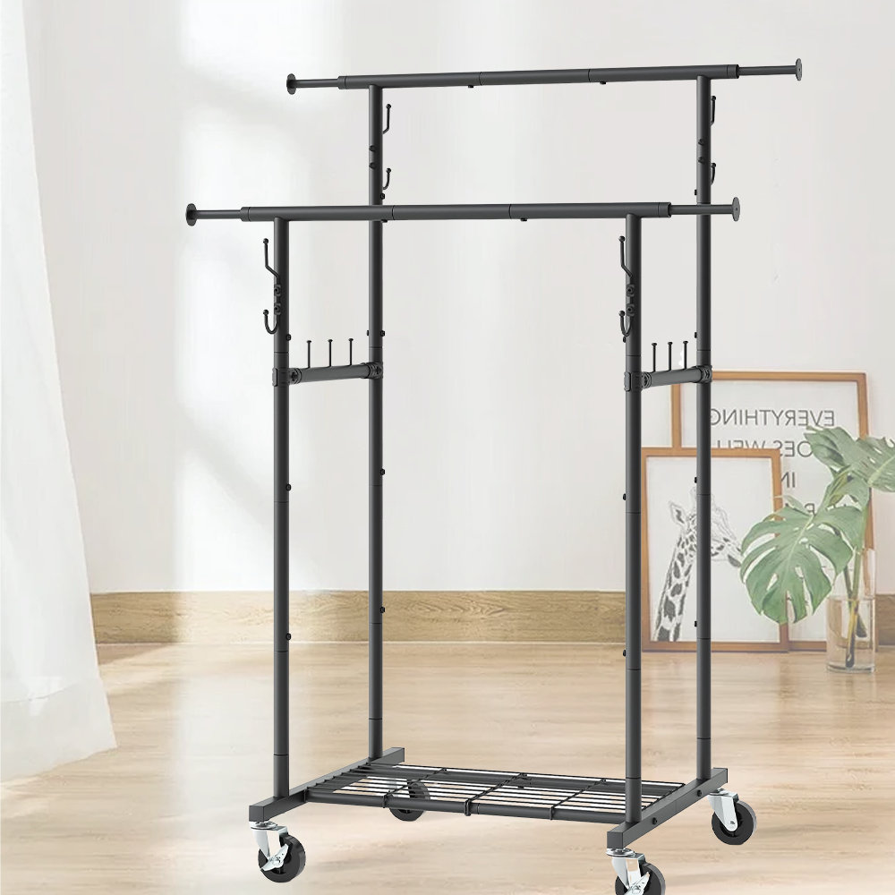 Latitude Run® Double Rod Garment Rack Home Storage Helper - Wayfair Canada