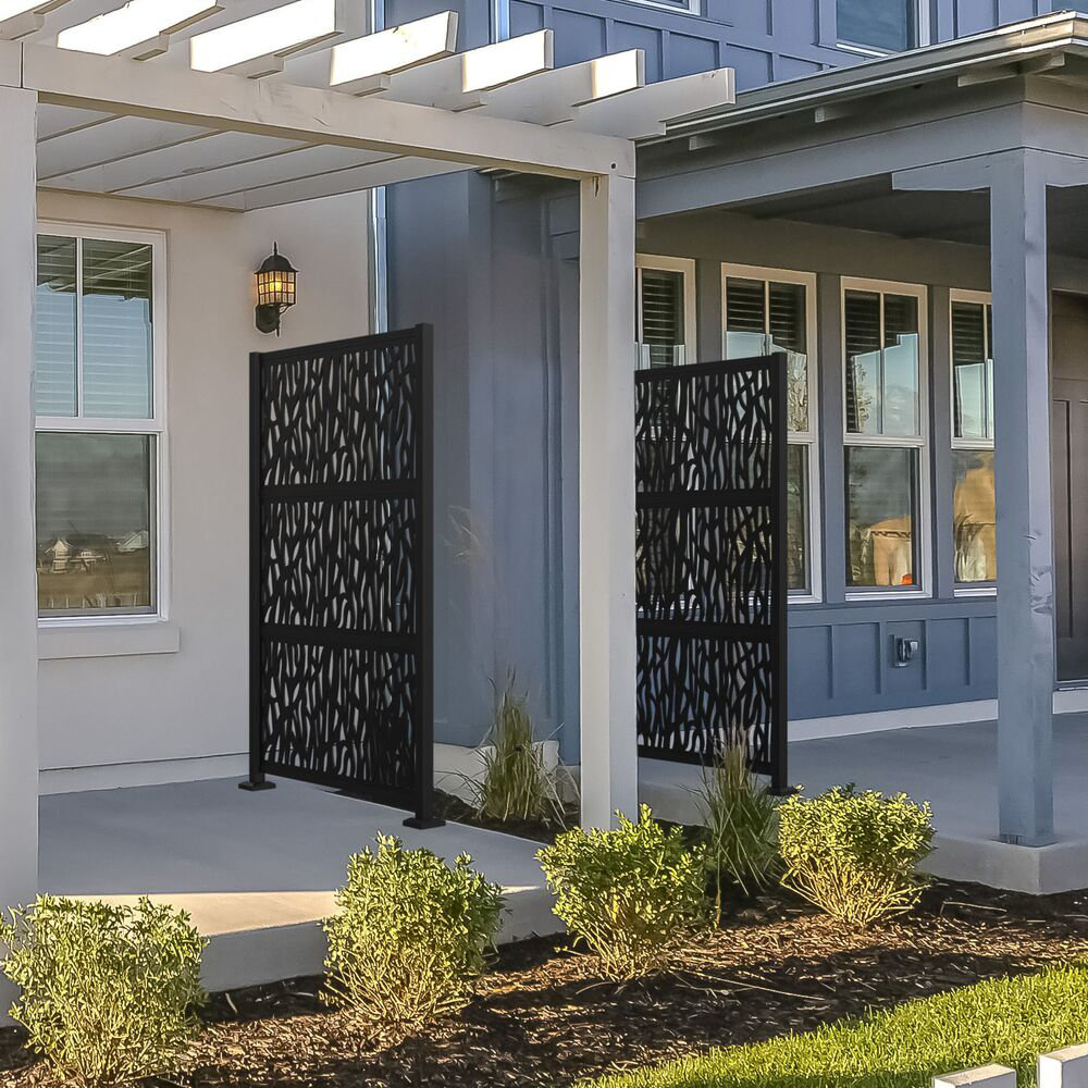 Freestyle Decorative Screen Panel Frame Kit with 2 ft. x 4 ft. Sprig ...