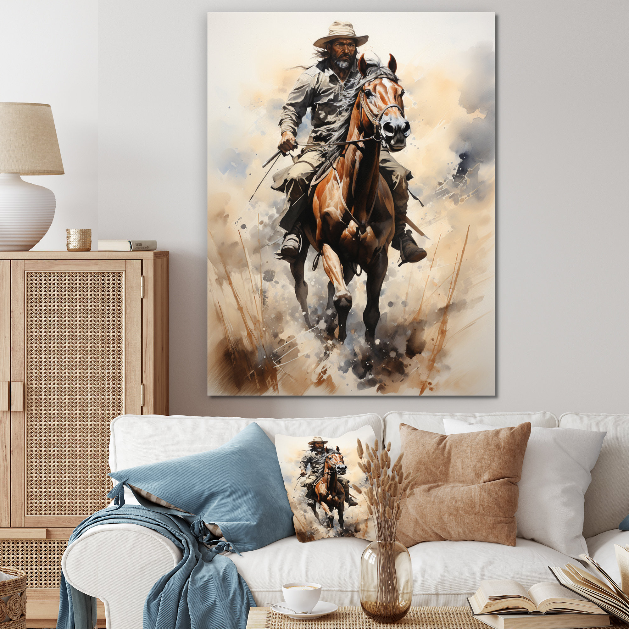 Union Rustic Keili Cowboy Prairie Wind I - Cowboys Wall Art | Wayfair