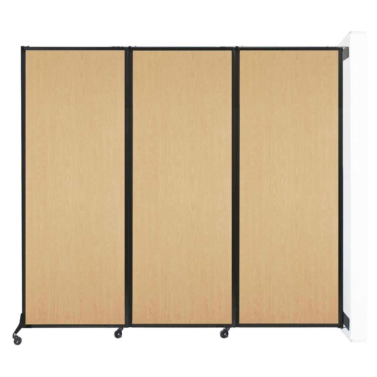 Versare 8'4" Wide Wood Grain Wall-Mounted Quickwall Folding Partition ...