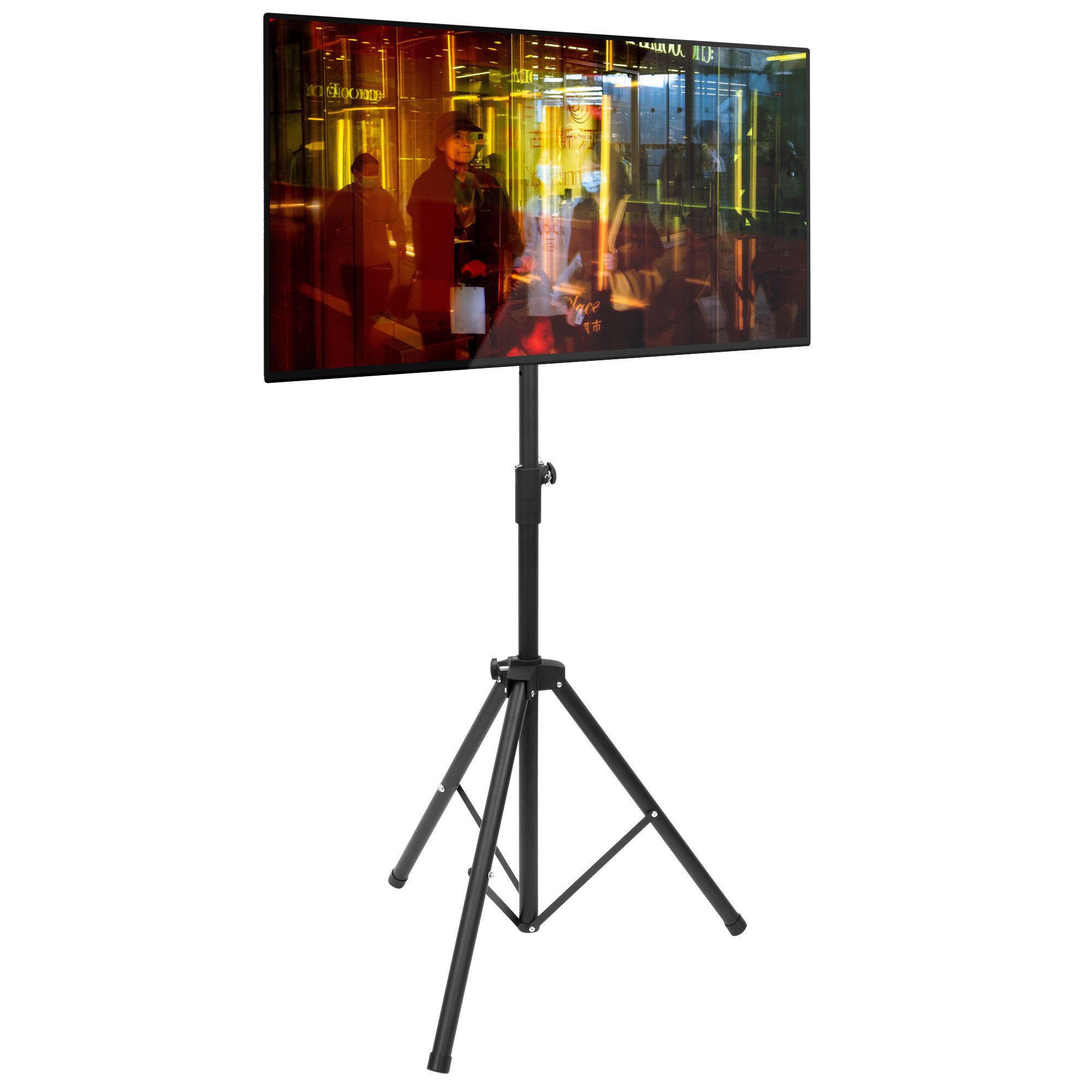 Mount-It Black Motorized Floor Stand Mount for Greater Than 50" Screens ...