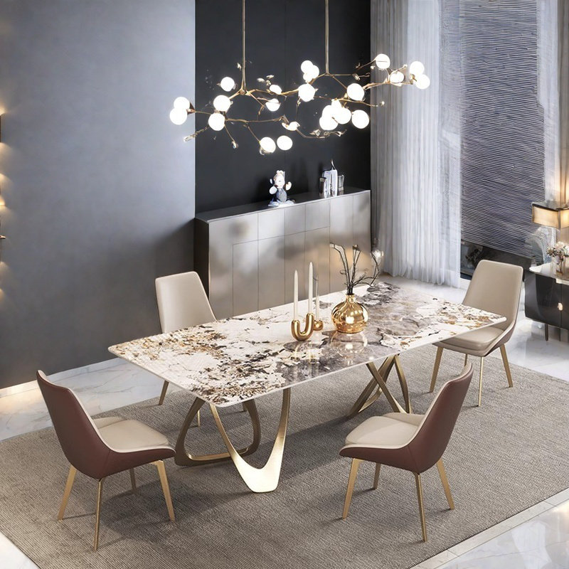 A Zoetic Home Light minimalist high-end dining table and chair ...
