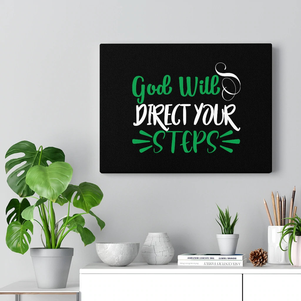 Trinx God Will Direct Your Steps Christian Wall Art Bible Verse Print ...
