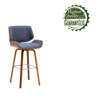 Corrigan Studio Derringer Swivel Fabric Upholstered Bar Stool with ...