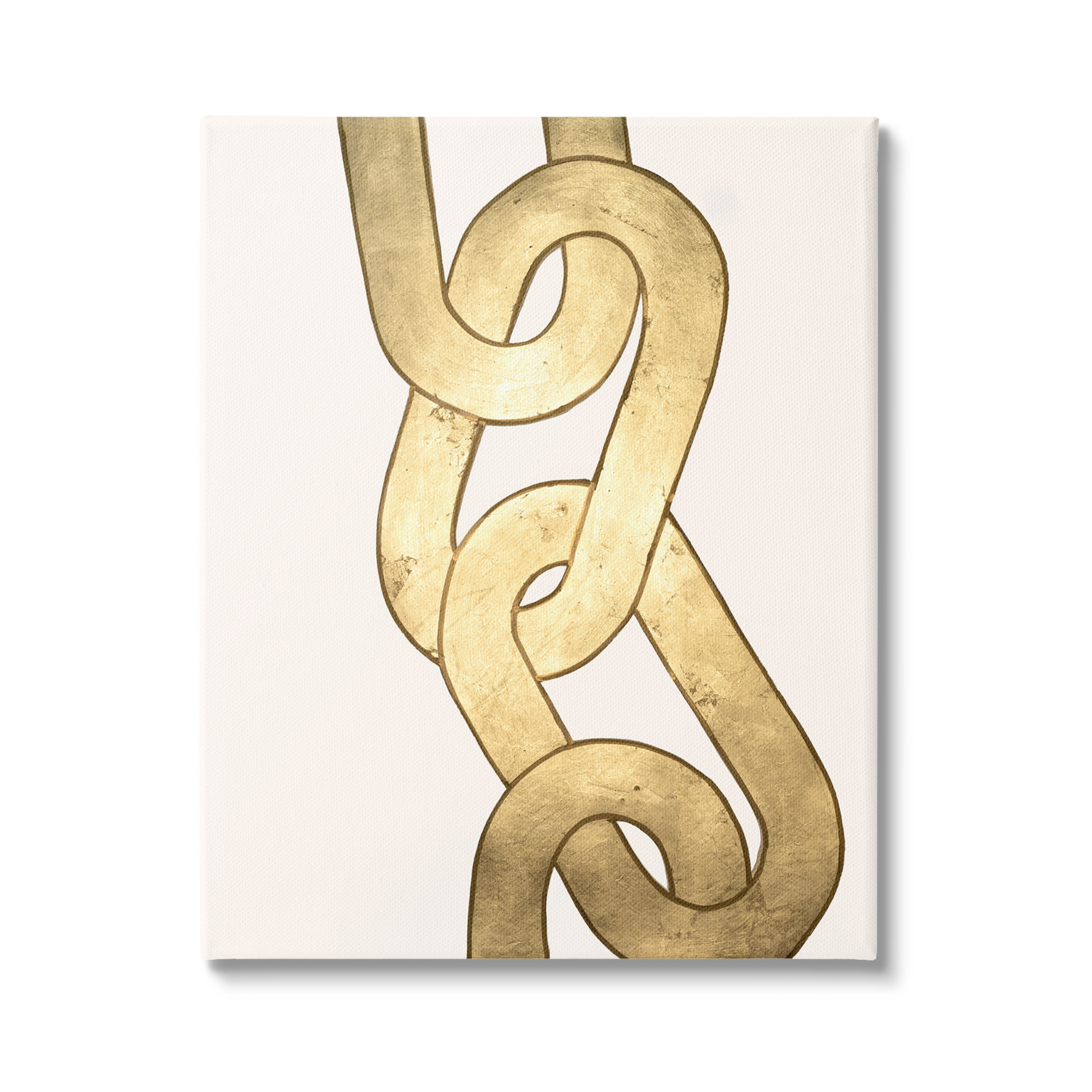 Stupell Industries Modern Chain Links Shapes On Canvas Graphic Art ...