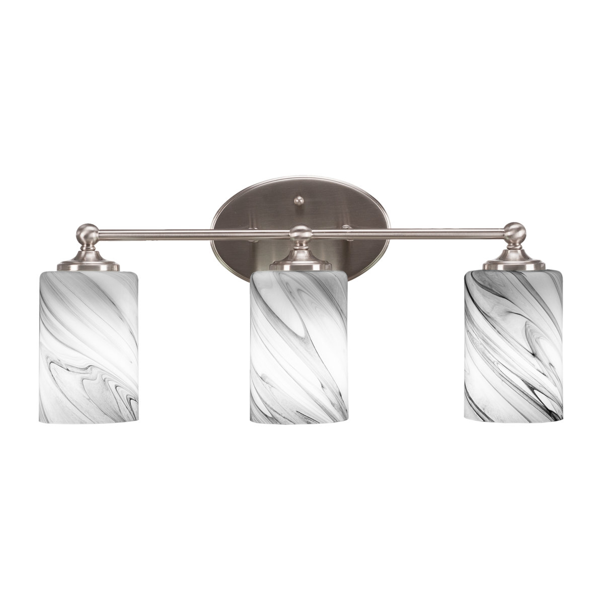 Orren Ellis Nevenko 3 Light Bath Bar Shown In Brushed Nickel Finish ...