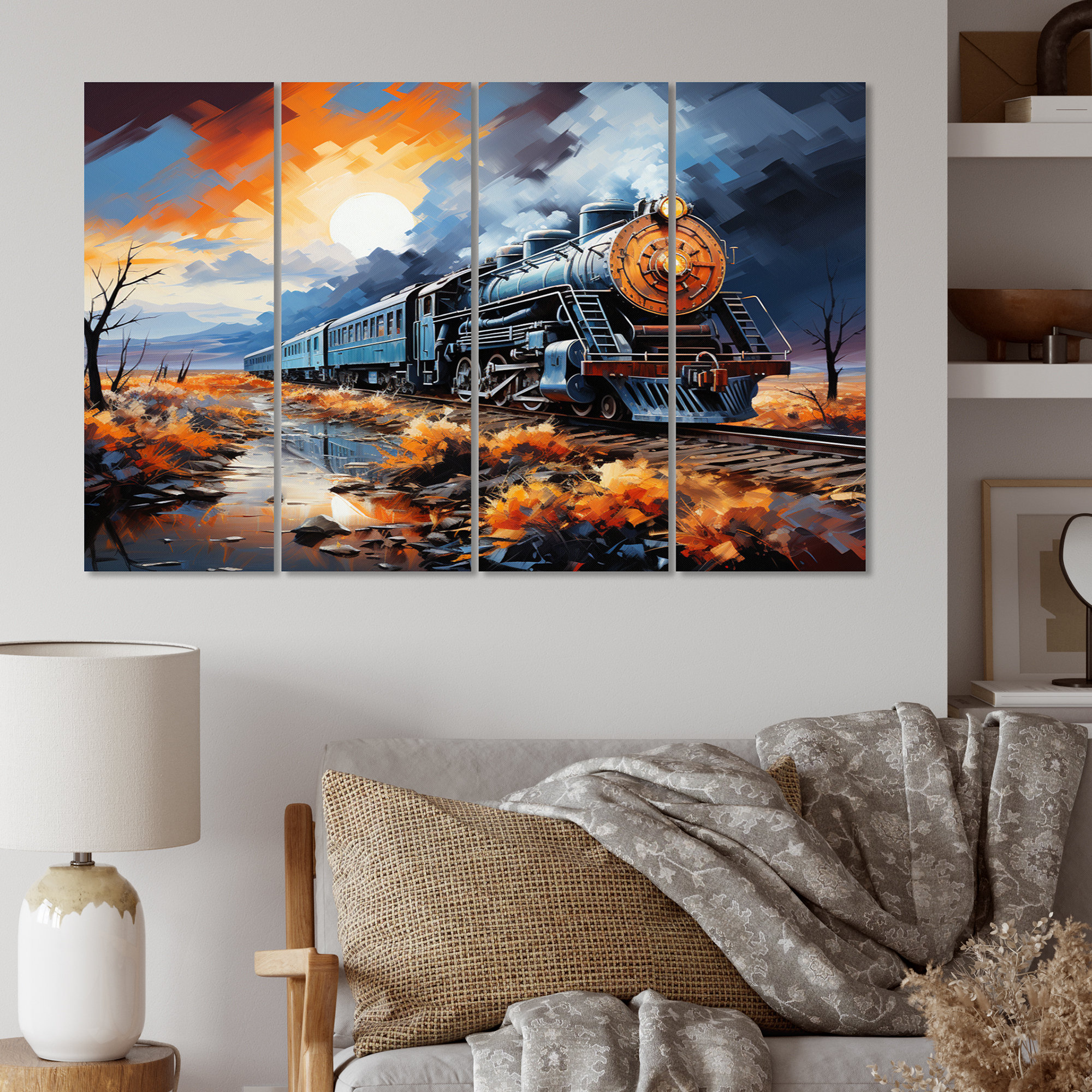 Williston Forge Abstract Train Sublime Landscapes II On Canvas 4 Pieces ...