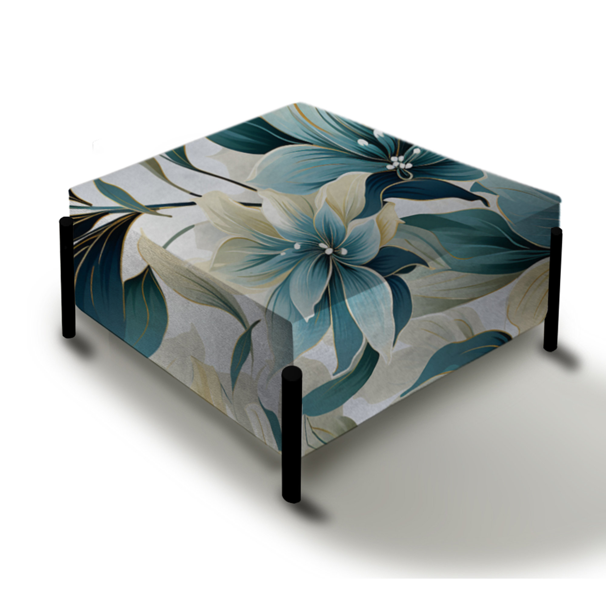Design Art Oceanic Canvas Tropical Pattern - Tropical Large Square ...