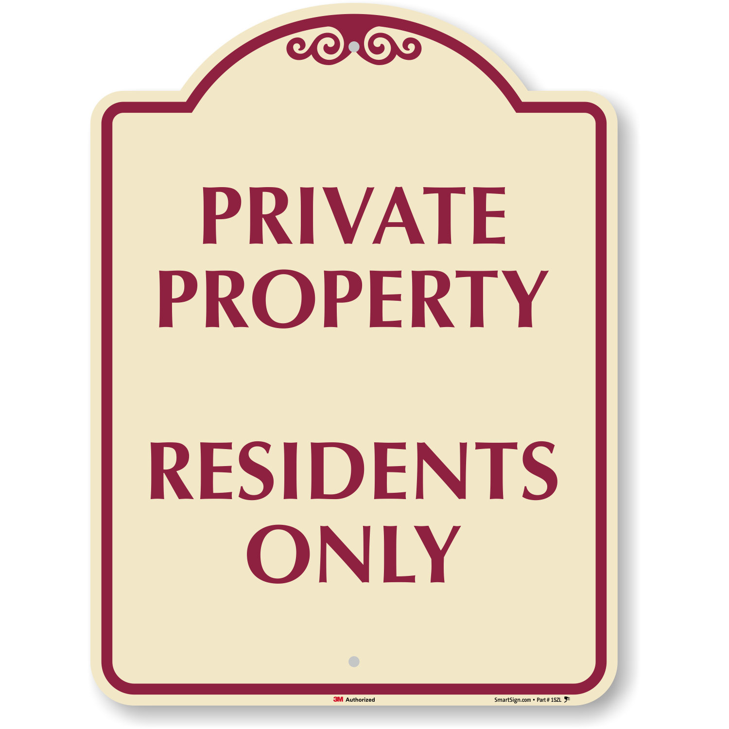 SmartSign Private Property - Residents Only High Intensity Reflective ...