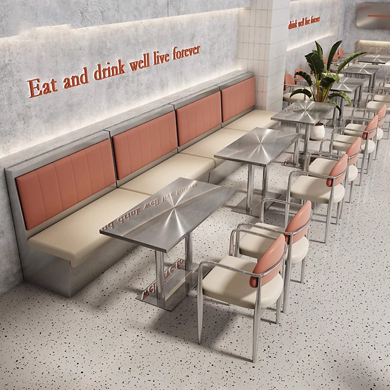 Canadian Linen Industrial Style Restaurant Cafe Booth Benches Faux ...