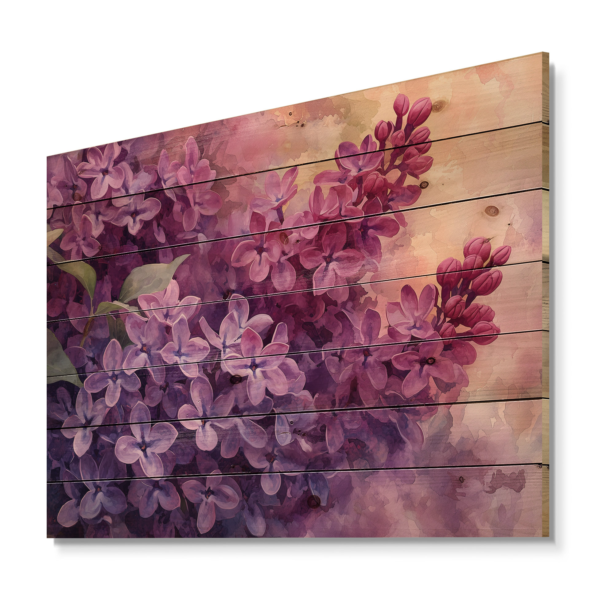 Ophelia & Co. Lilacs In The Garden Realism II - Lilacs Wood Wall Decor ...
