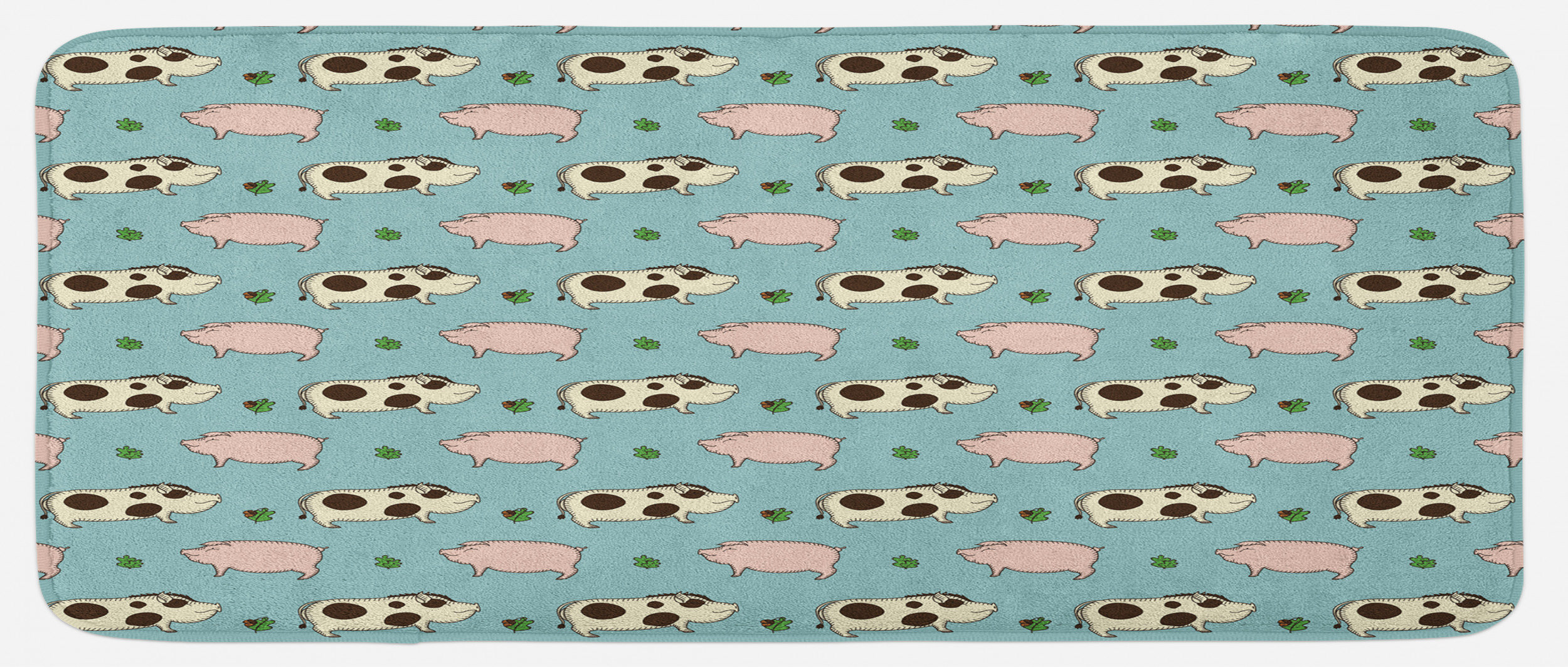 East Urban Home Pig Kitchen Mat | Wayfair